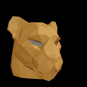 Leopard Mask Template. Jaguar, DIY, Papercraft, PDF, Pattern, Cosplay ...