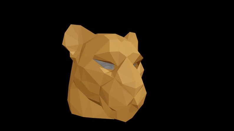 Leopard Mask Template. Jaguar, DIY, Papercraft, PDF, Pattern, Cosplay ...