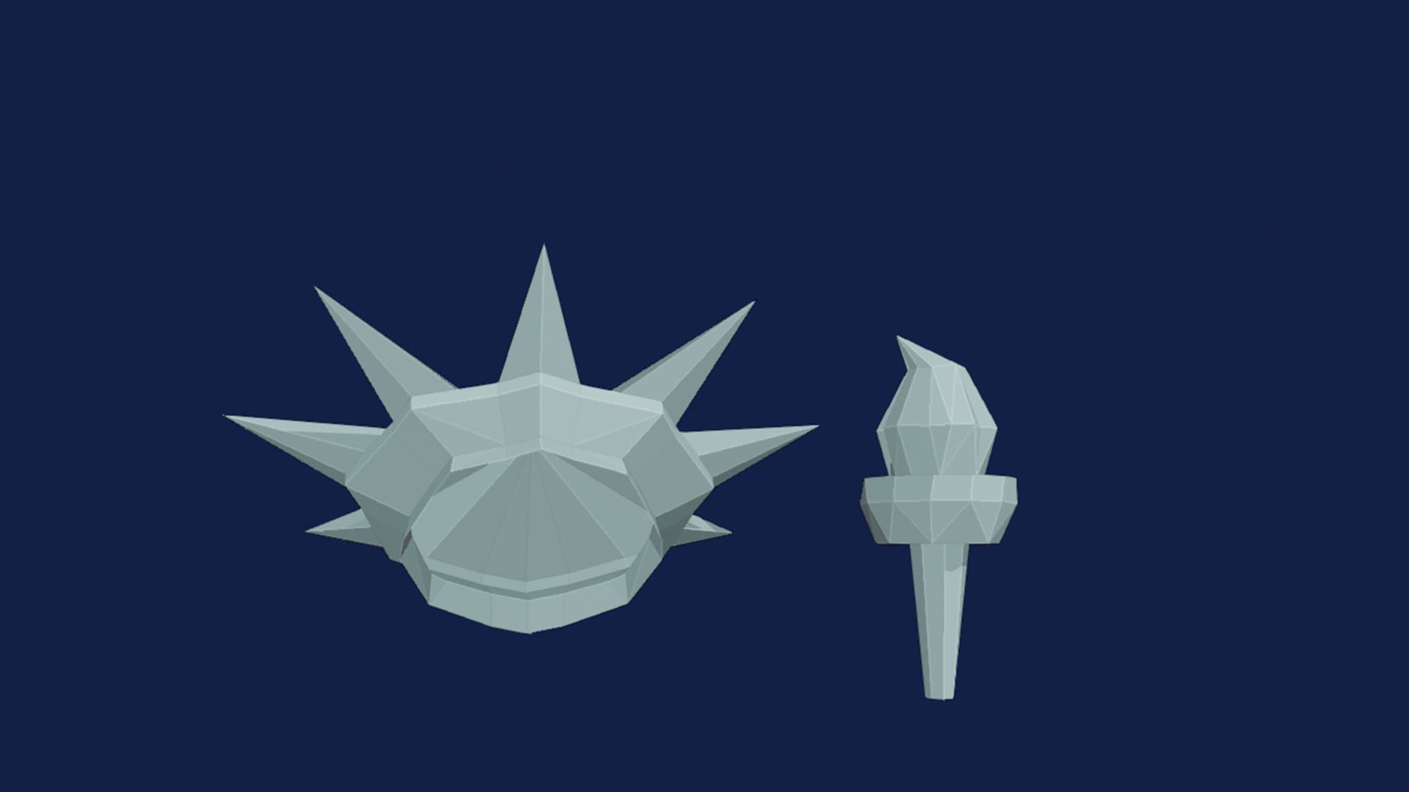 Statue of Liberty Crown and Torch, Template, DIY, Papercraft, PDF ...