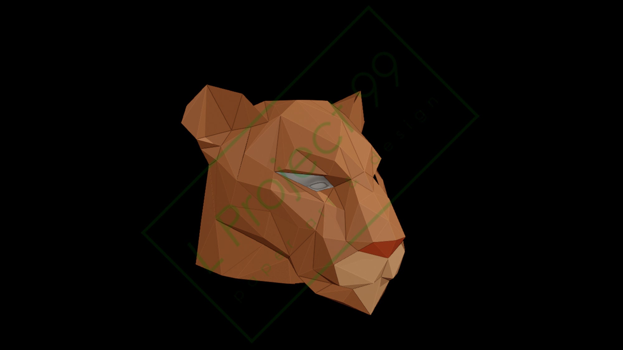 Lioness Mask Template. DIY, Papercraft, PDF, Pattern, Cosplay, Costume ...