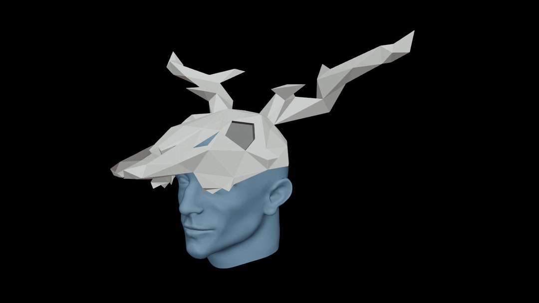 Deer Skull Hat Template DIY, Papercraft, PDF, Pattern, Cosplay, Costume ...