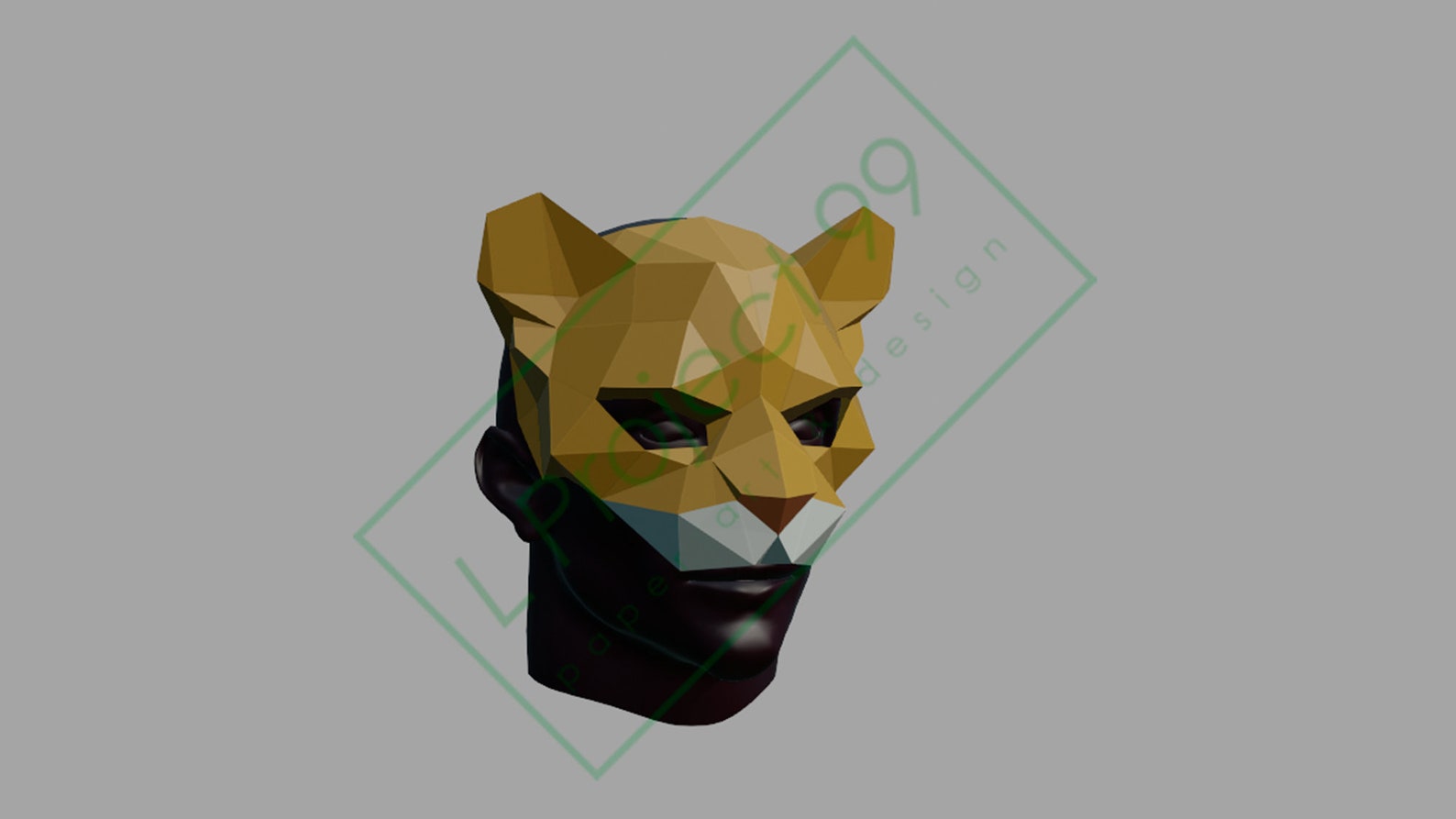 Panther Mask. Geometric ,template, DIY, Papercraft, PDF, Pattern ...