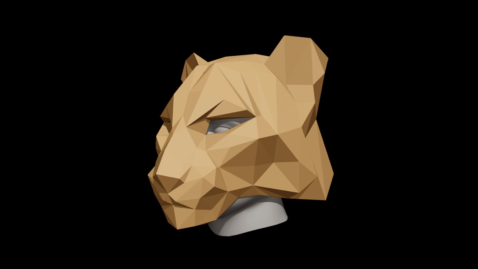 Cougar Mask Template. Papercraft, DIY., PDF, Pattern, Cosplay, Costume ...