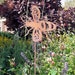 Rusty Metal Allium Sculpture / Metal Seed Head Garden Stake / Metal ...