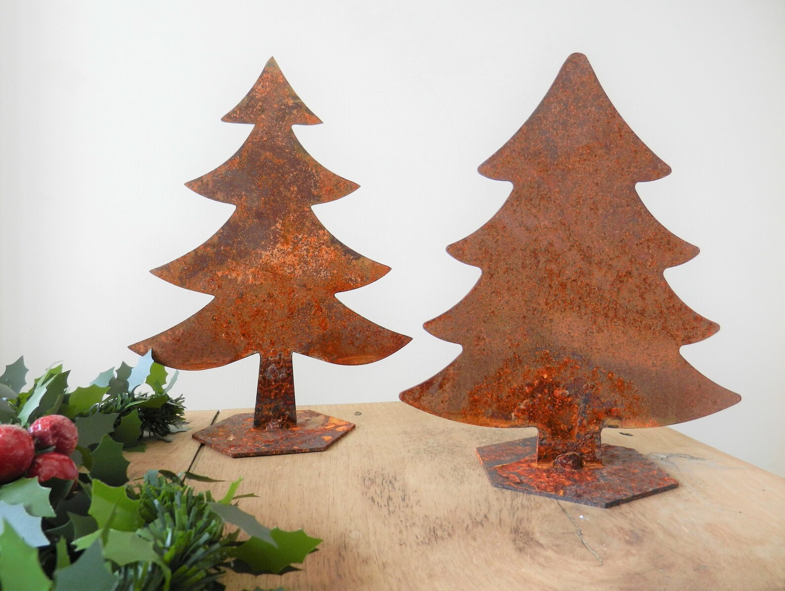 Rustic Christmas Tree Ornament / Rusty Metal Christmas Tree / Christmas ...
