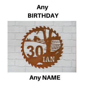 Personalised Any Age Wall Decor Gift for Him / Farming Birthday Gift ...