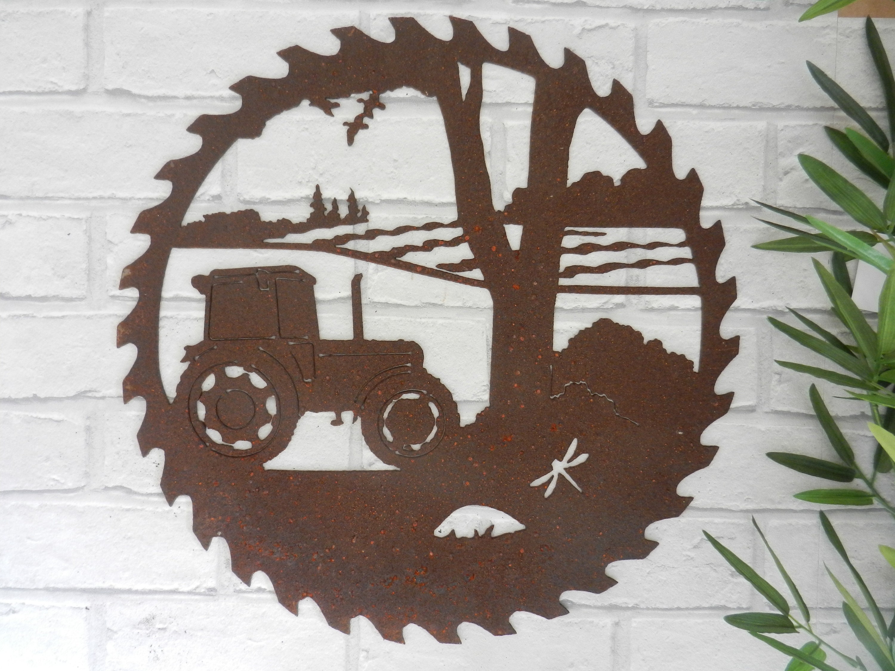Tractor Wall Decor / Rusty Metal Tractor Art / Tractor Garden - Etsy