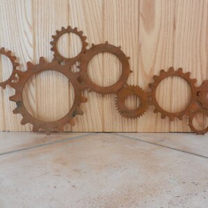 Steampunk Cogs Garden Wall Decor / Rusty Metal Cogs Garden Wall ...