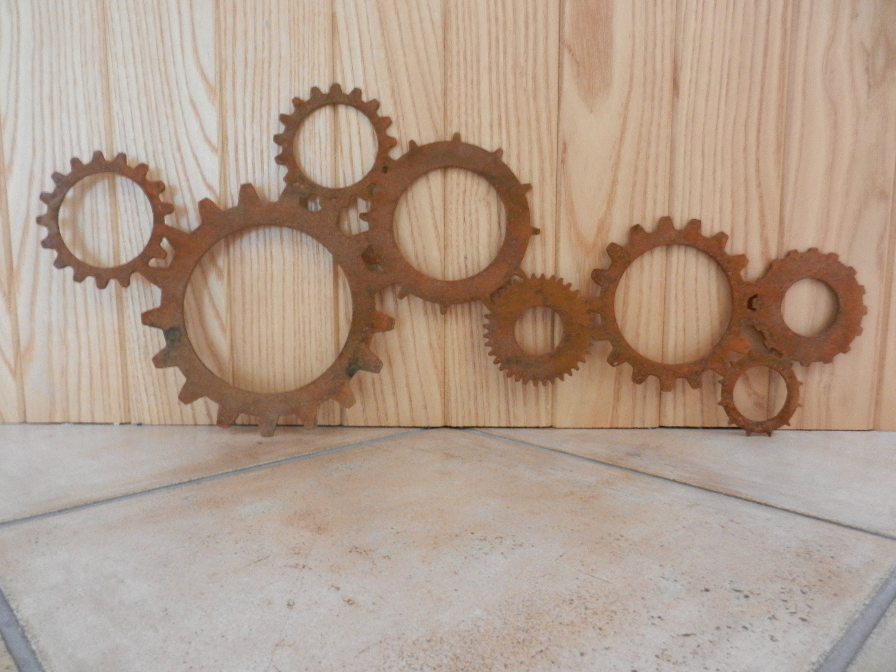 Steampunk Cogs Garden Wall Decor / Rusty Metal Cogs Garden - Etsy