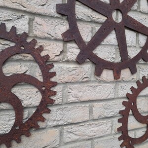 Rustic Cog Wall Art / XL Steampunk Cog Wall Decor / Rusty Metal ...