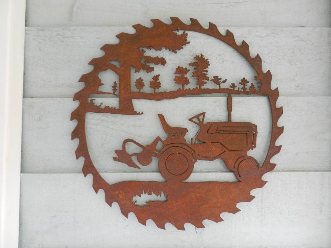 Tractor Wall Decor / Rusty Metal Tractor Decor / Dad Tractor Gift for ...