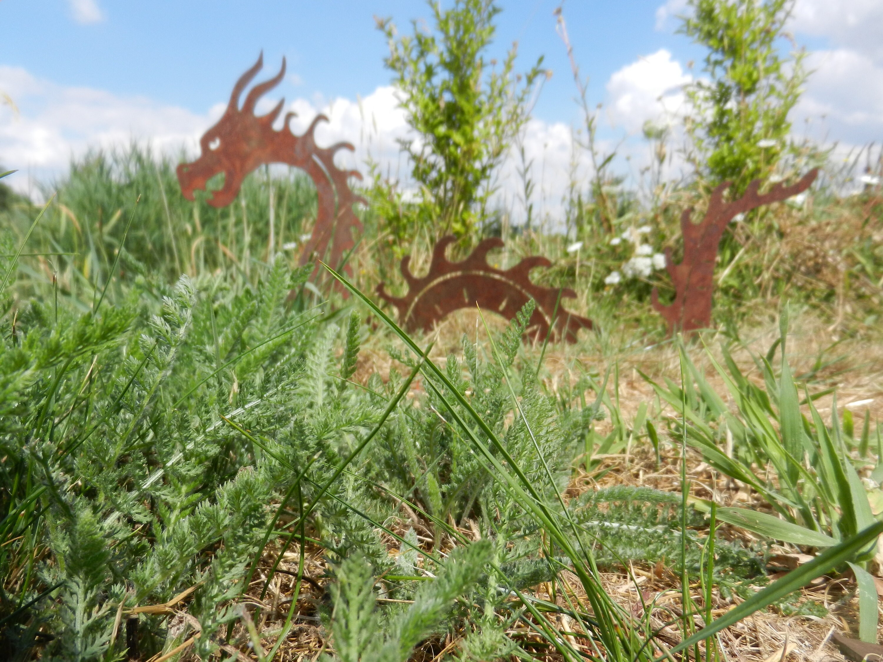 Rusty Metal Dragon Garden Sculpture / Sea Serpent Garden - Etsy UK