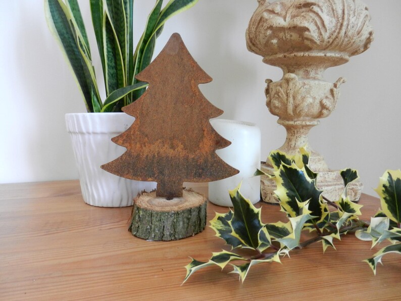 Rustic Christmas Tree Ornament / Rusty Metal Christmas Tree / | Etsy