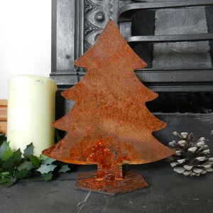 Rustic Christmas Tree Ornament / Rusty Metal Christmas Tree / Christmas ...
