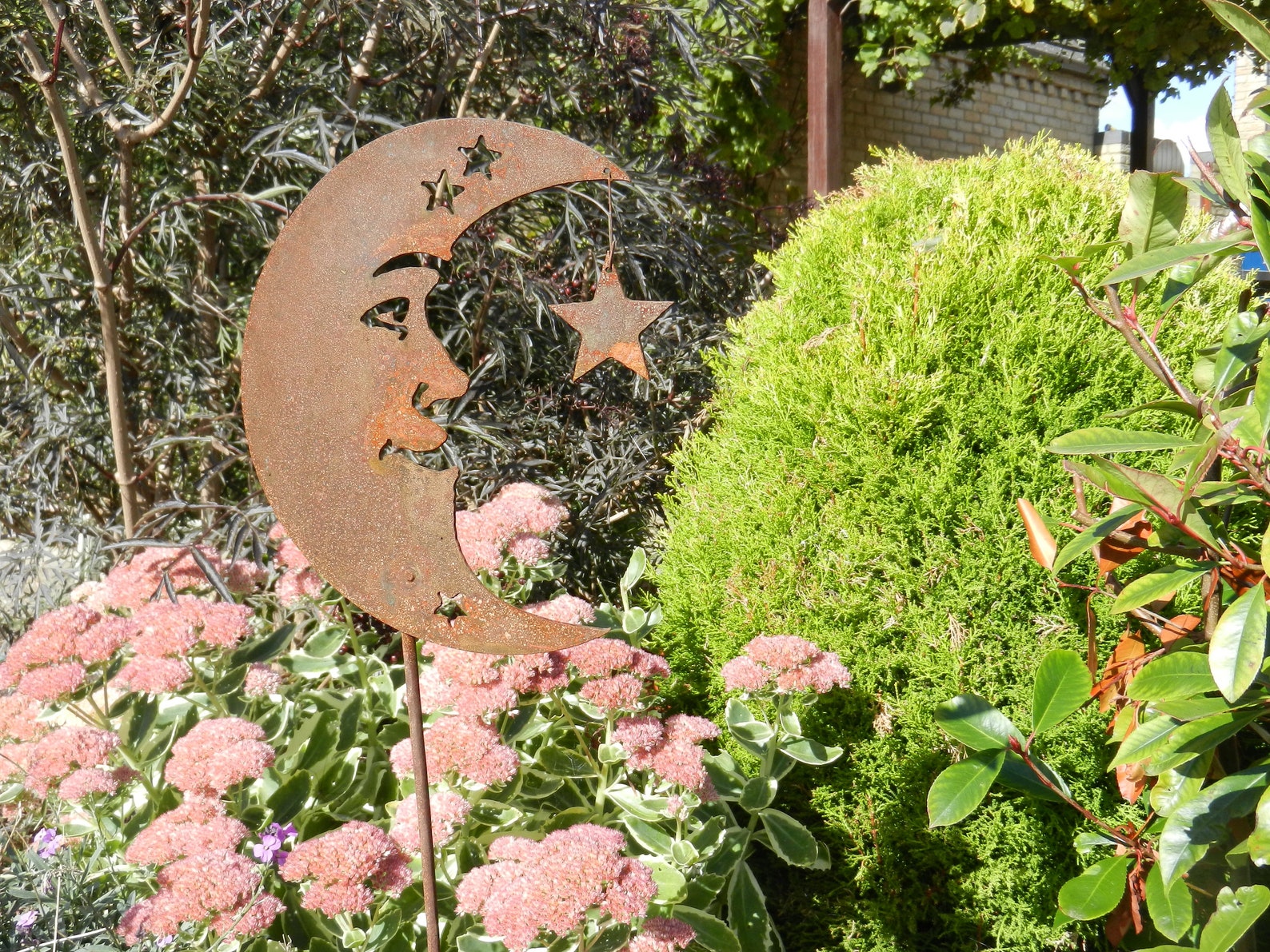 Rusty Sun Garden Decoration / Garden Gift / Sun Stake / Metal - Etsy