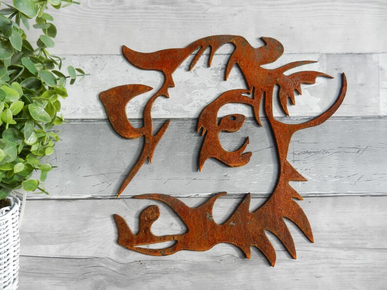 Cow Garden Decor / Cow Gift / Rusty Metal Cow Art / Garden Decoration ...