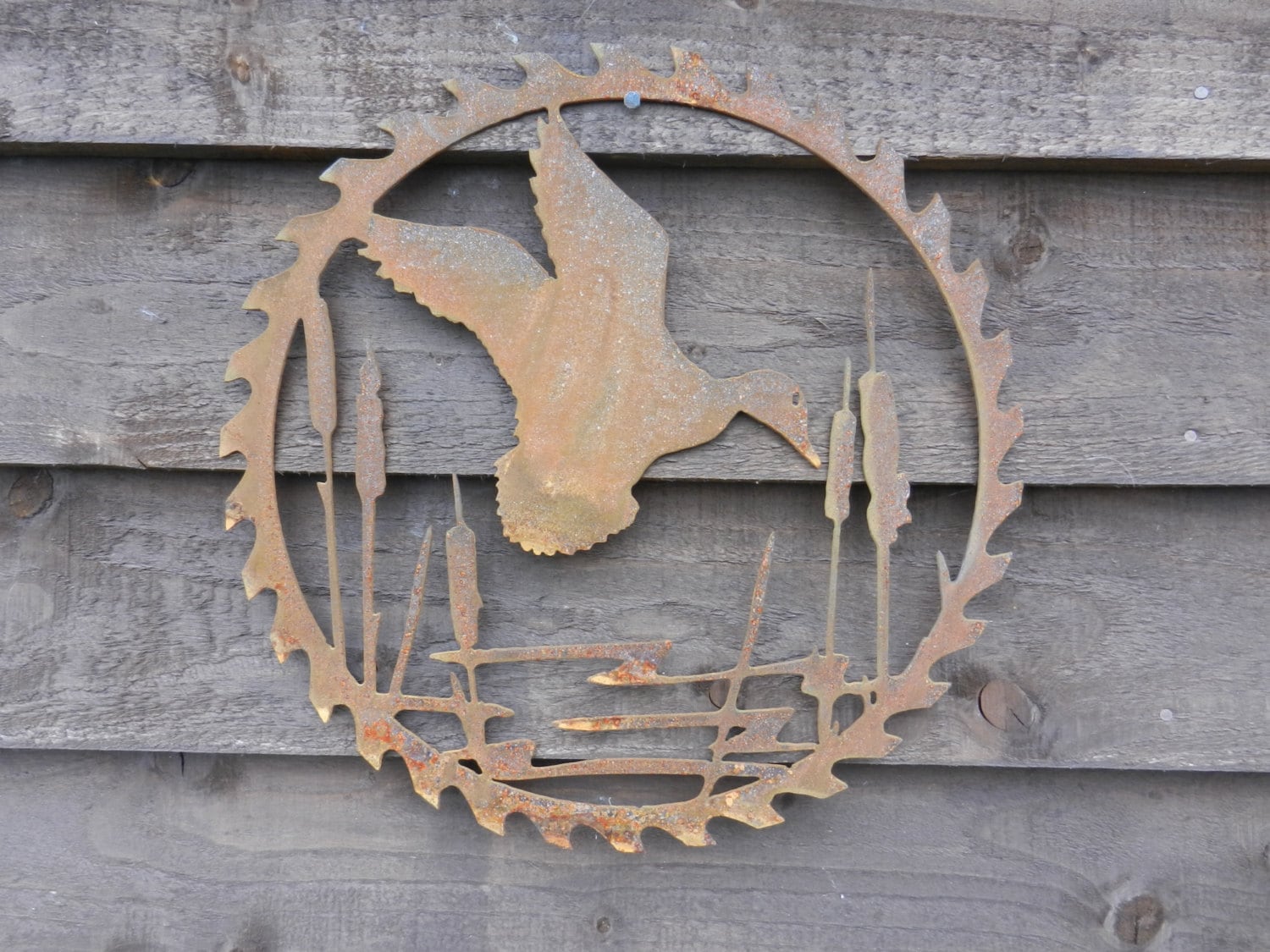 Rustic Duck Wall Decor / Duck Garden Decor / Mallard Duck - Etsy