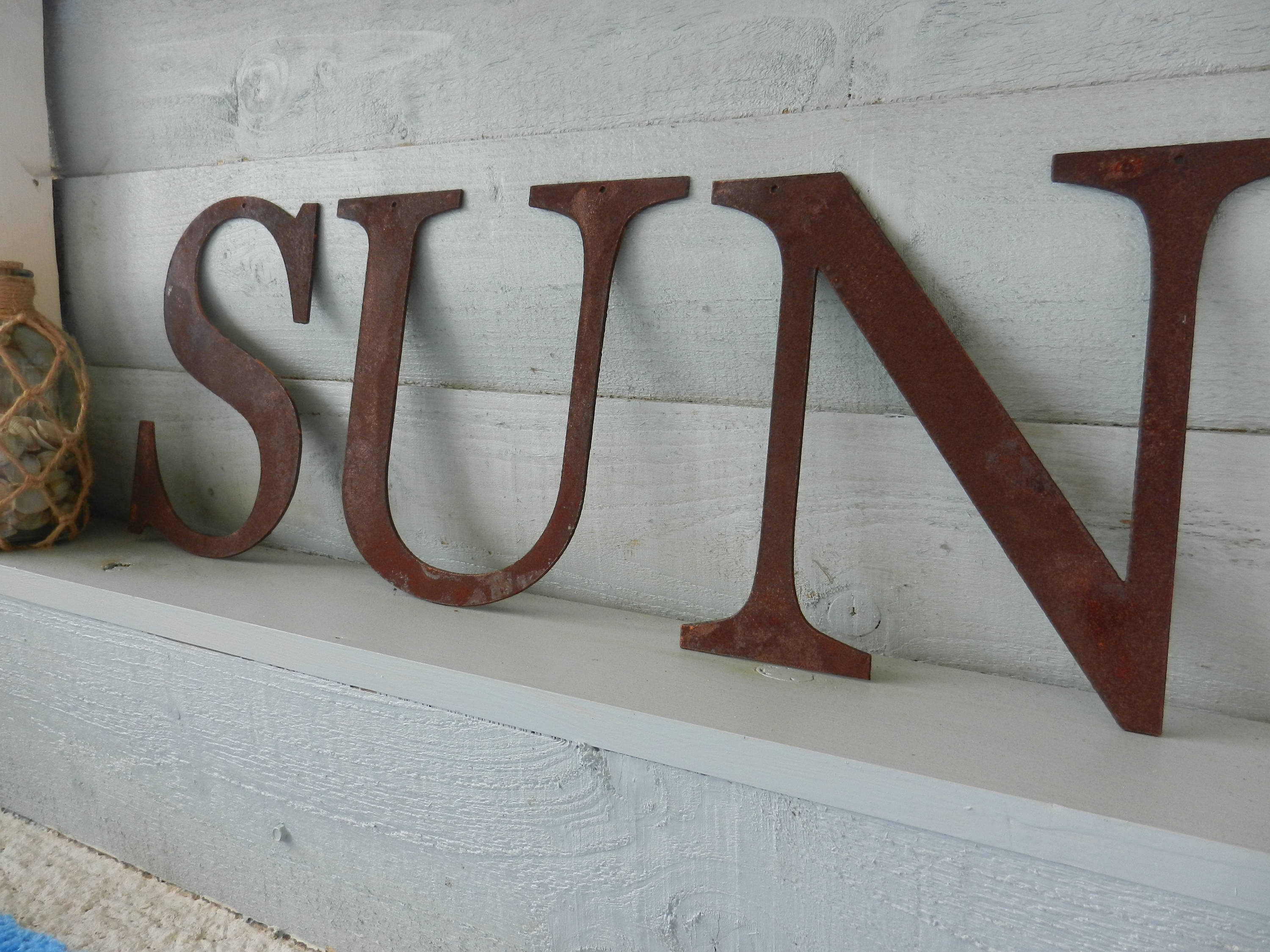 SUN Rustic Garden Sign / SUN Garden Wall Sign / Rusty Metal | Etsy UK