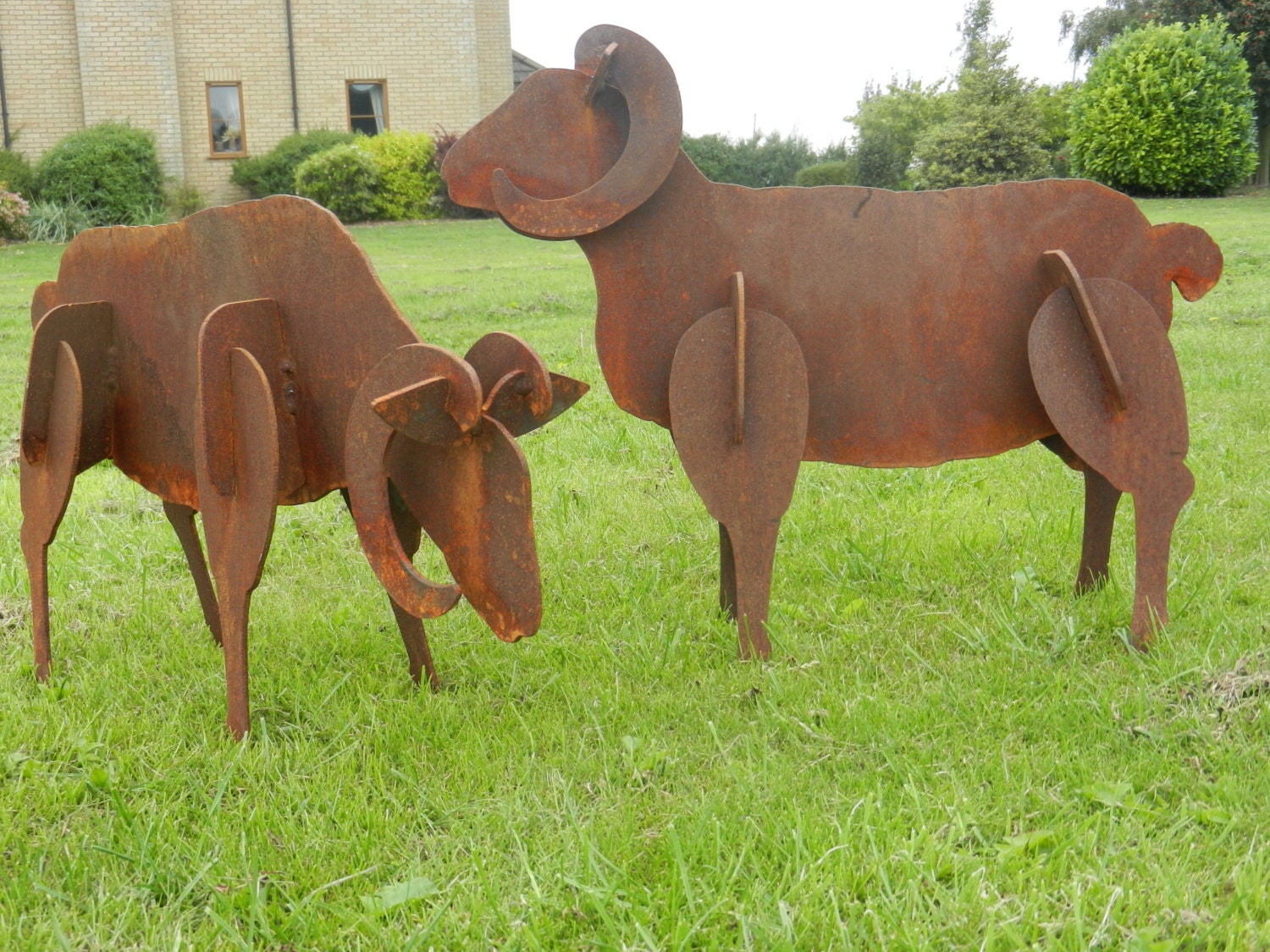 Rusty Metal Sheep Garden Decor / Sheep Gift Sculpture / Sheep | Etsy