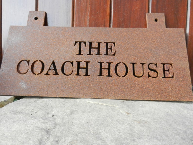 Custom House Sign / Personalised House Sign / Rusty Metal - Etsy