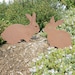 Rusty Metal Rabbits / Garden Ornament / Rabbit Art / Rabbit Gift ...