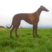 Rusty Metal Greyhound Garden Sculpture / Metal Greyhound Garden Art ...