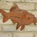 Carp Wall Decor / Rustic Metal Fish Wall Art / Rusty Metal Fishing ...