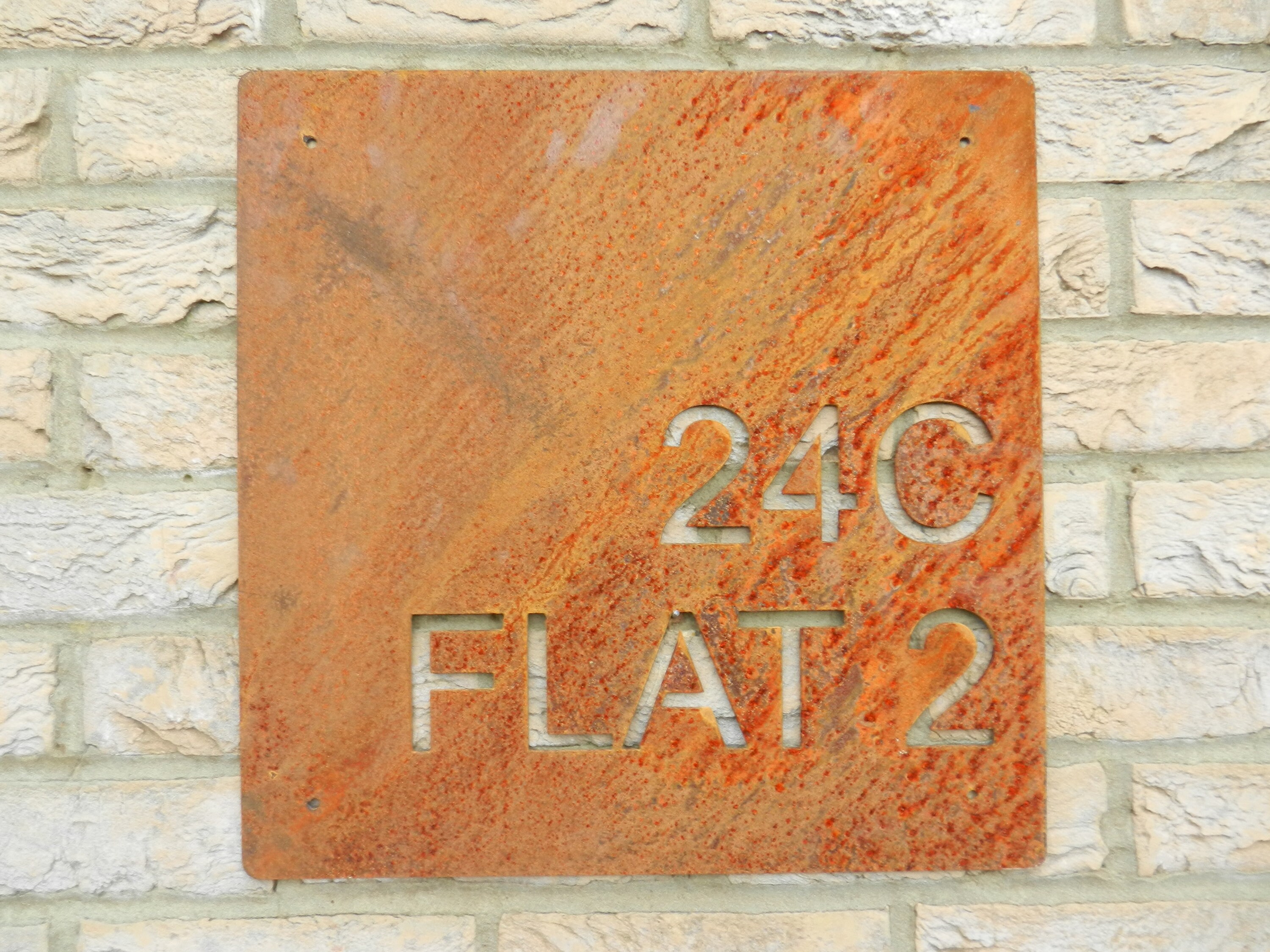 House Name Sign / Rusty Metal House Wall Plaque / Metal | Etsy UK