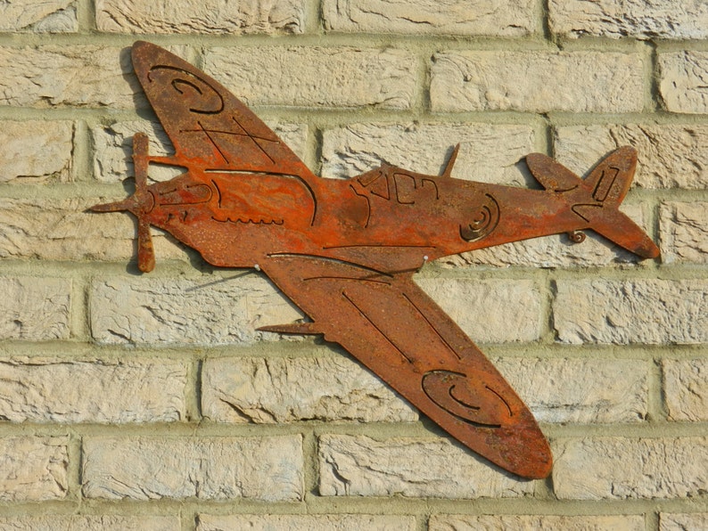 RAF Spitfire Wall Art / Rusty Metal WW2 Spitfire Plane / World - Etsy UK