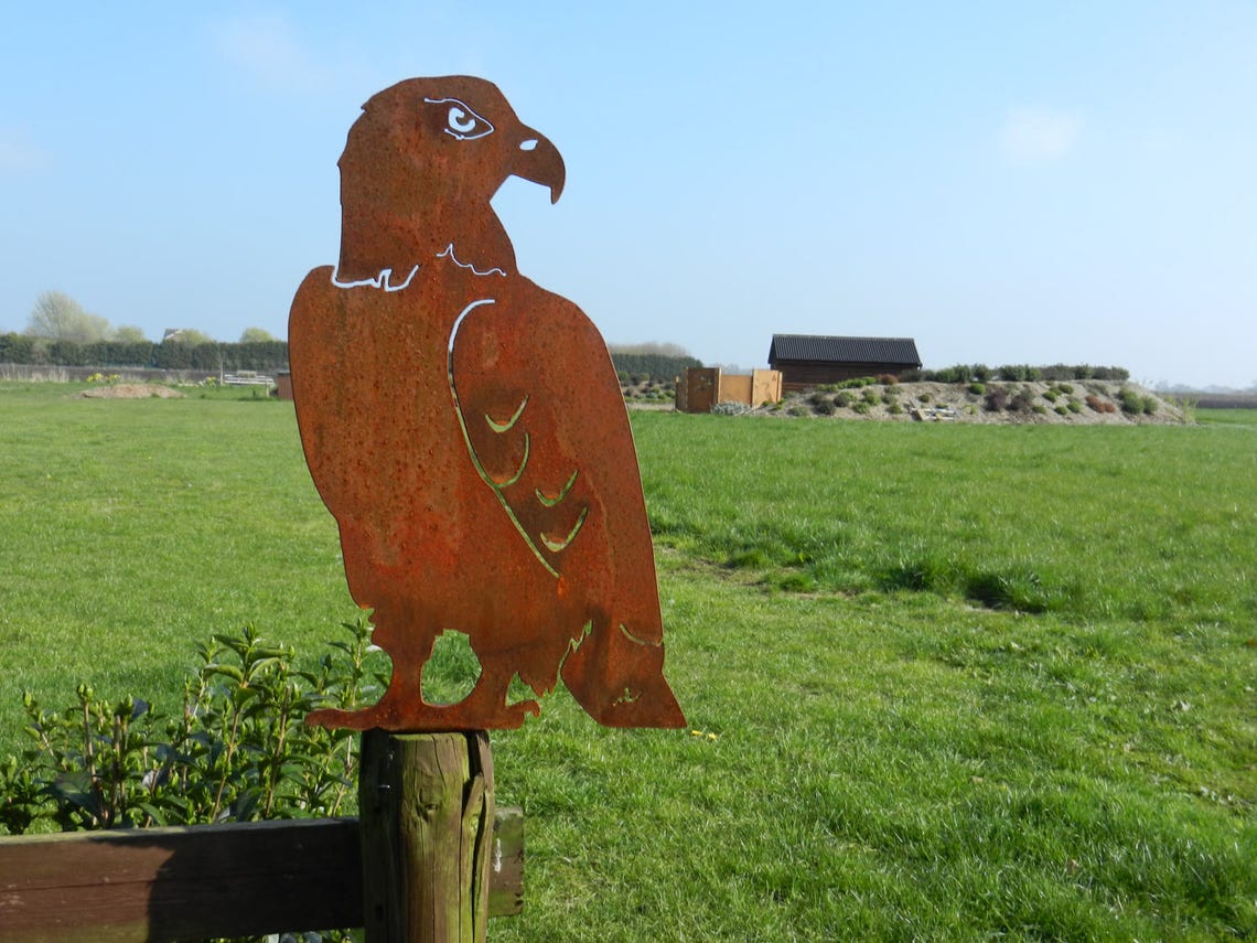 Rusty Metal Bald Eagle Garden Decor / American Bald Eagle - Etsy