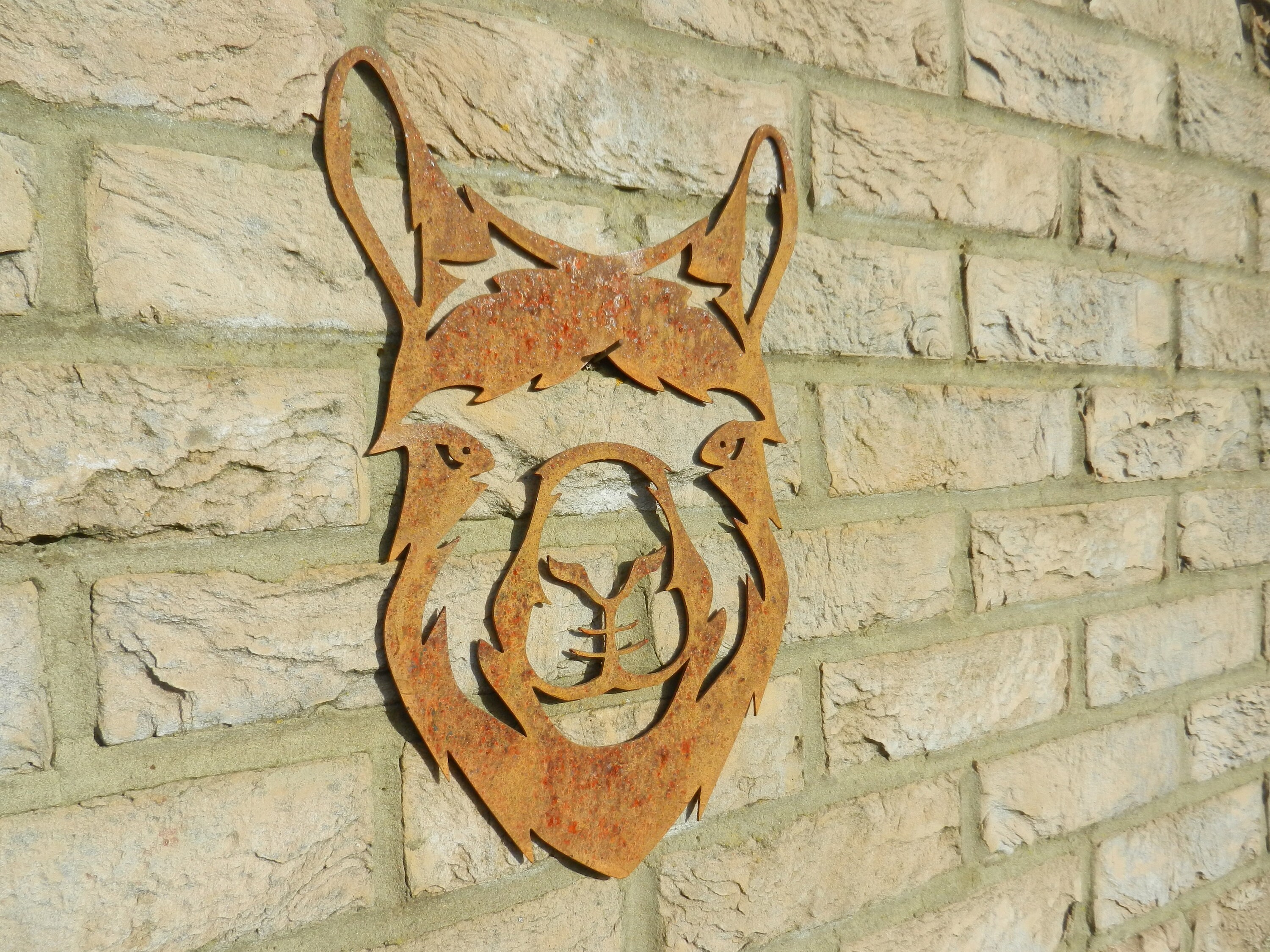 Rusty Metal Alpaca Head / Alpaca Garden Art / Rusty Metal Alpaca Garden ...