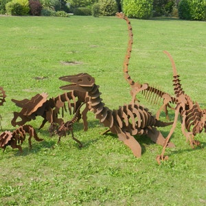 3D Rusty Metal Dinosaur 73cm / T-rex Dinosaur Gift / Dinosaur Puzzle ...