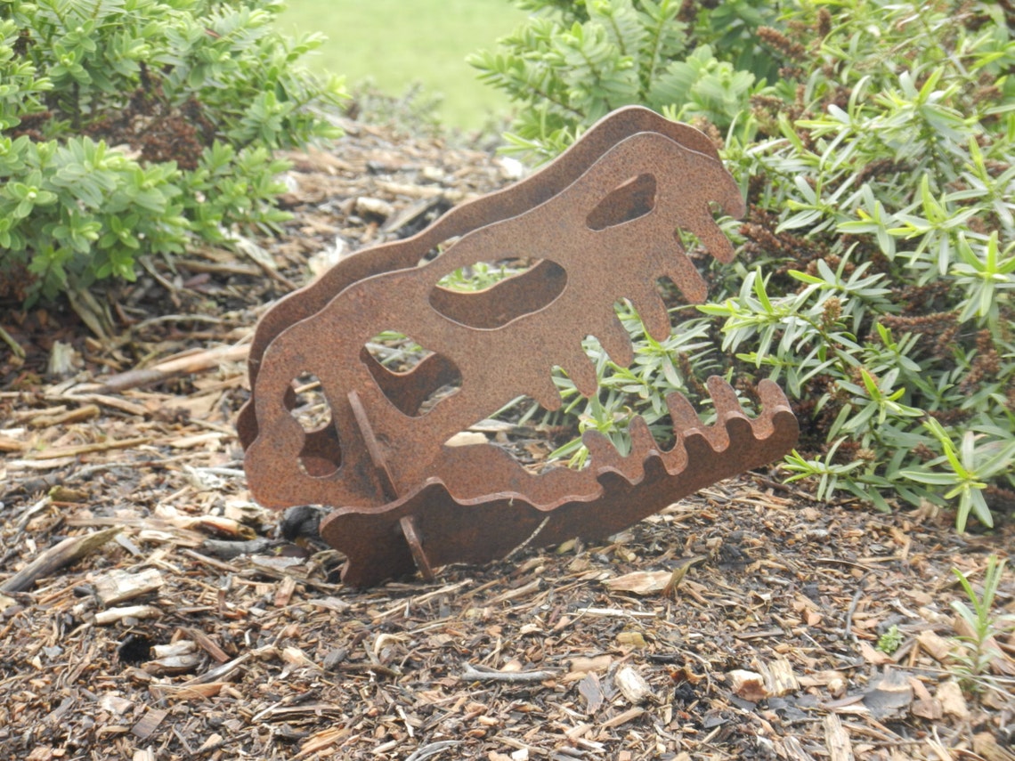 Rusty Metal Dinosaur Skull / T-rex Skull Dinosaur Gift / - Etsy UK