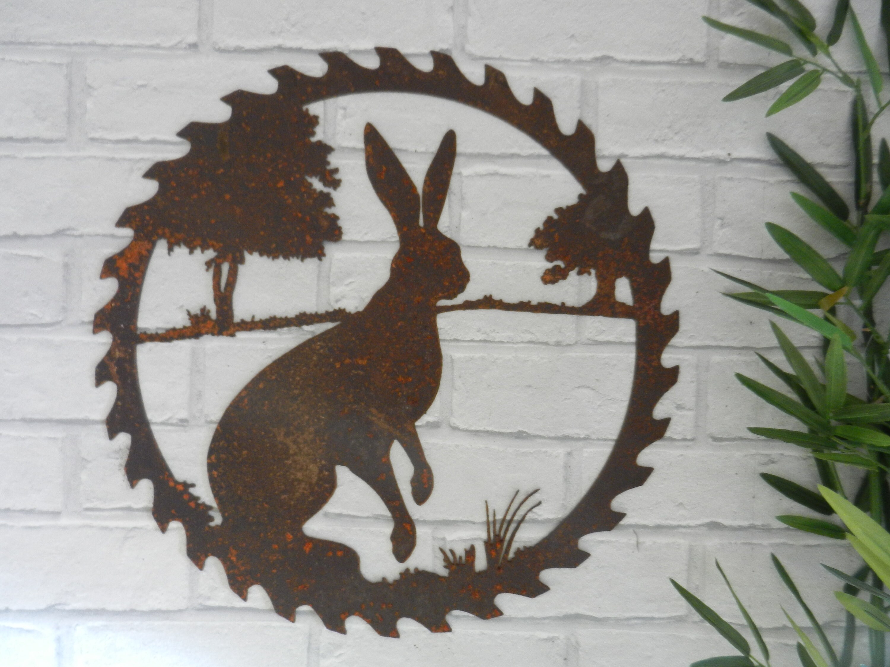Hare Wall Art / Rusty Metal Hare Decor / Garden Decor / Hare - Etsy UK