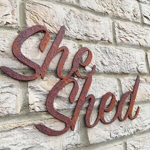 Rusty Metal Sign / She Shed Sign / Believe Sign / Jardin Sign / Family ...