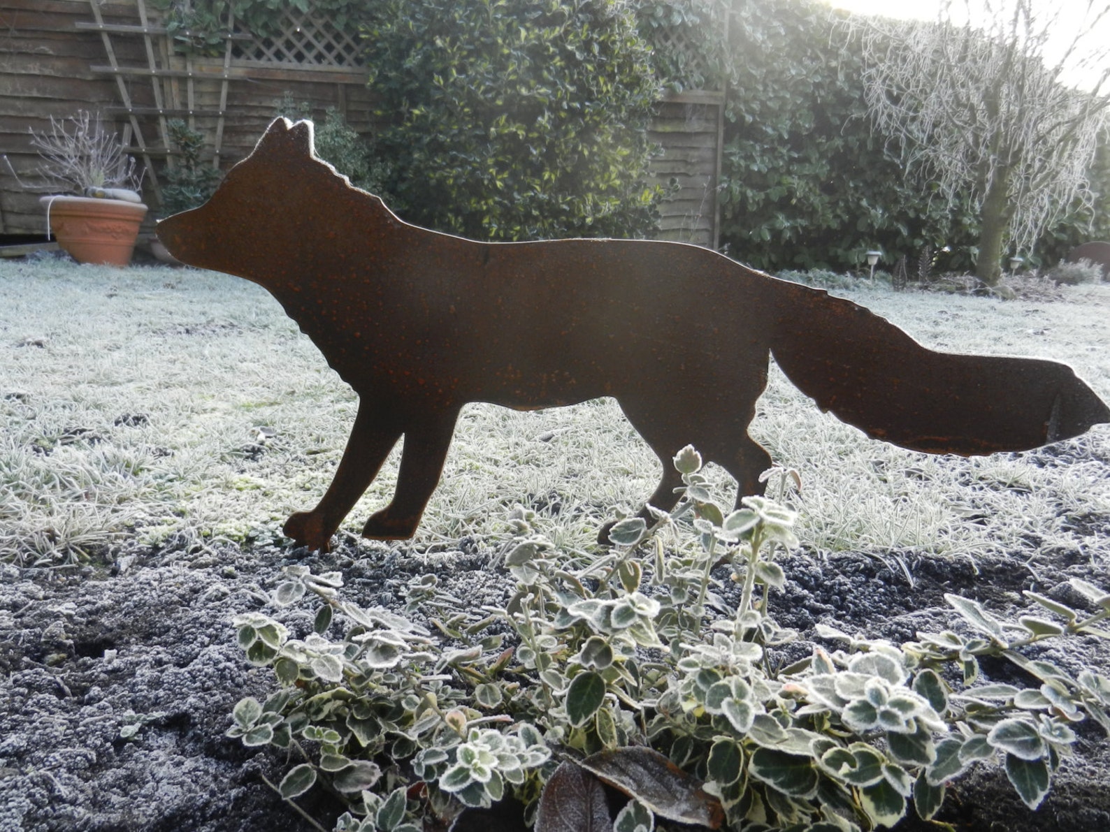 Rusty Fox / Metal Fox Garden Decor / Fox Gift / Garden Fox / Metal ...