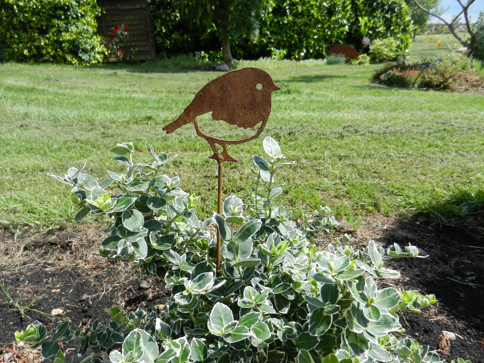 Rusty Metal Robin Garden Gift / Rustic Robin Bird Planter - Etsy