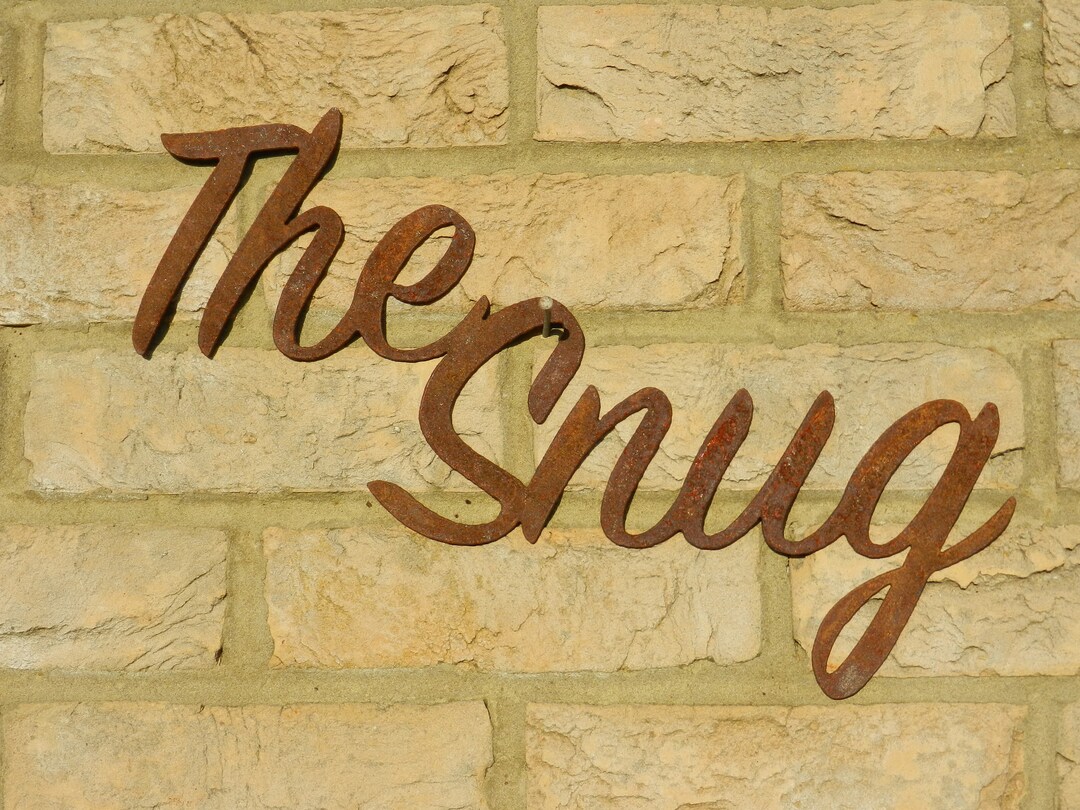 The Snug Sign / Rustic Metal Garden Sign / Rusty Metal Garden Wall ...