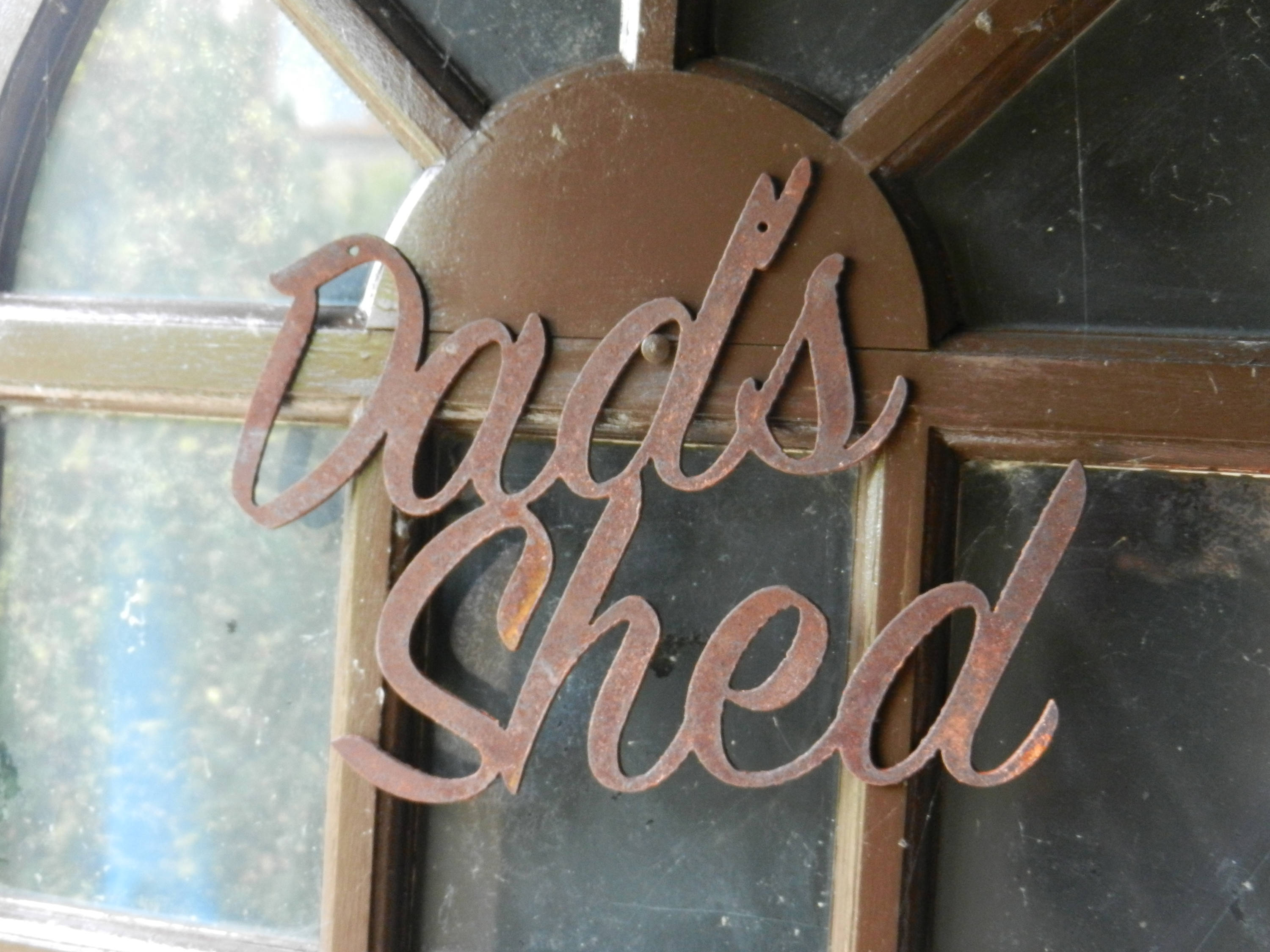 Dads Shed Rusty Metal Sign / Custom Sign / Rusty Metal Sign / - Etsy UK