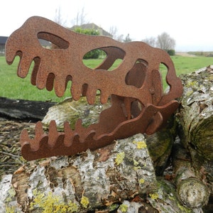 Rusty Metal Dinosaur Skull / T-rex Skull Dinosaur Gift / Jurassic Park ...