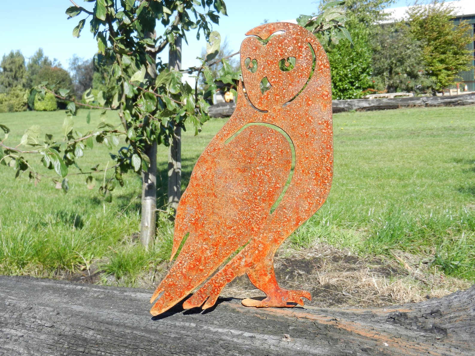 Rusty Metal Owl Garden Decor / Owl Sculpture / Metal Owl - Etsy
