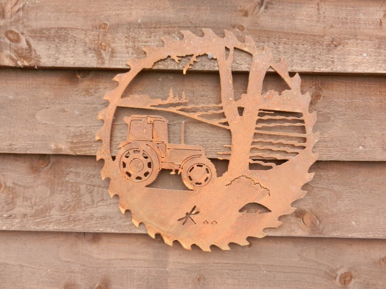 Tractor Wall Decor / Rusty Metal Tractor Art / Tractor Garden - Etsy