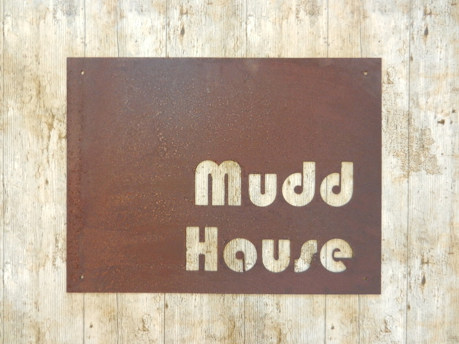 House Name Sign / Rusty Metal House Wall Plaque / Metal | Etsy UK