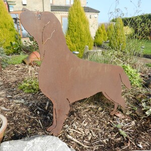 Rusty Labrador Garden Decor / Rusty Metal Garden Art / Labrador Gift ...