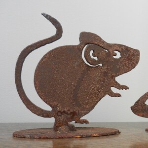 Rusty Metal Mouse Gift / Tiny Mouse Garden Gift / Metal Mice Decoration ...