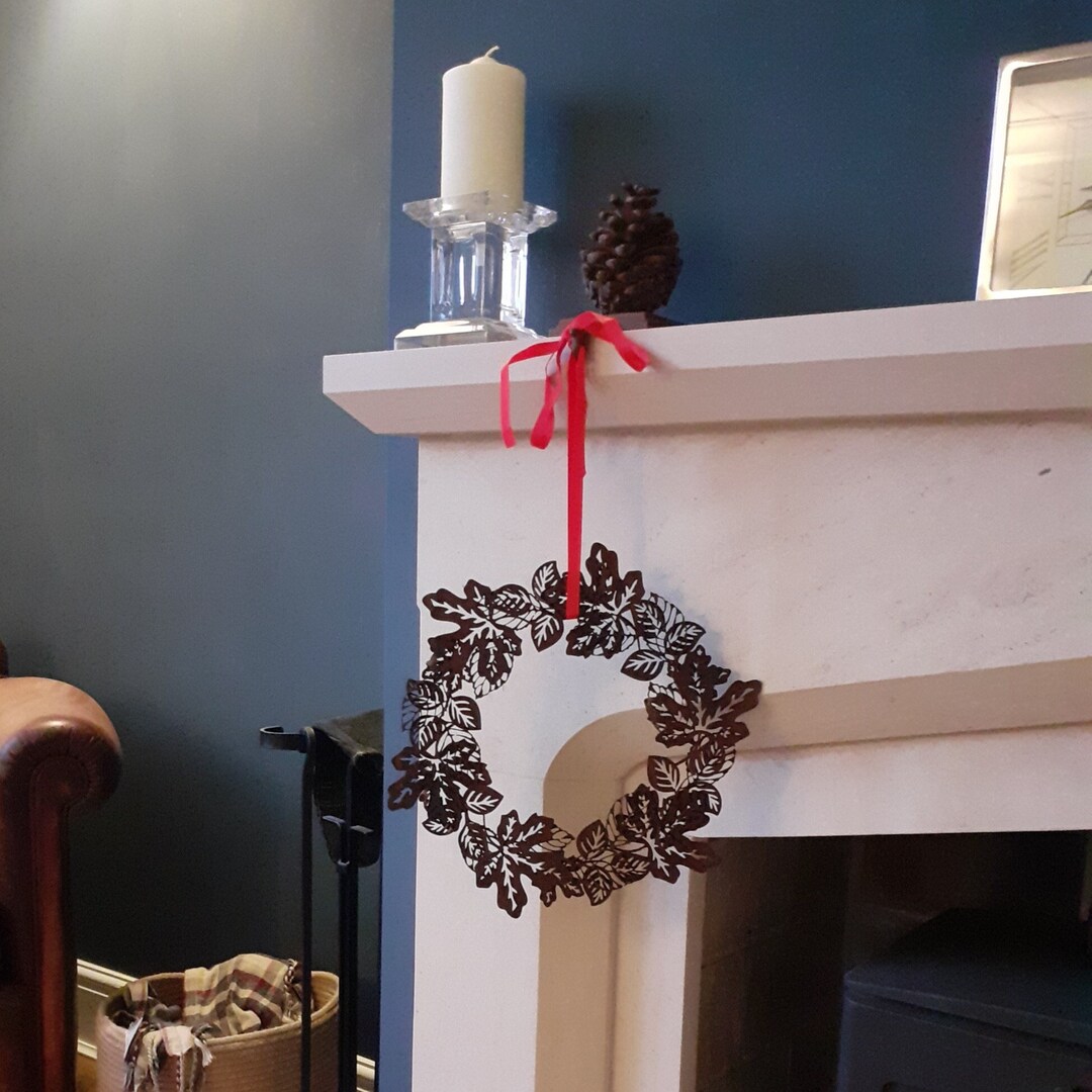 Rusty Autumn Leaves Wreath / Christmas Wreath / Interior Decor / House ...