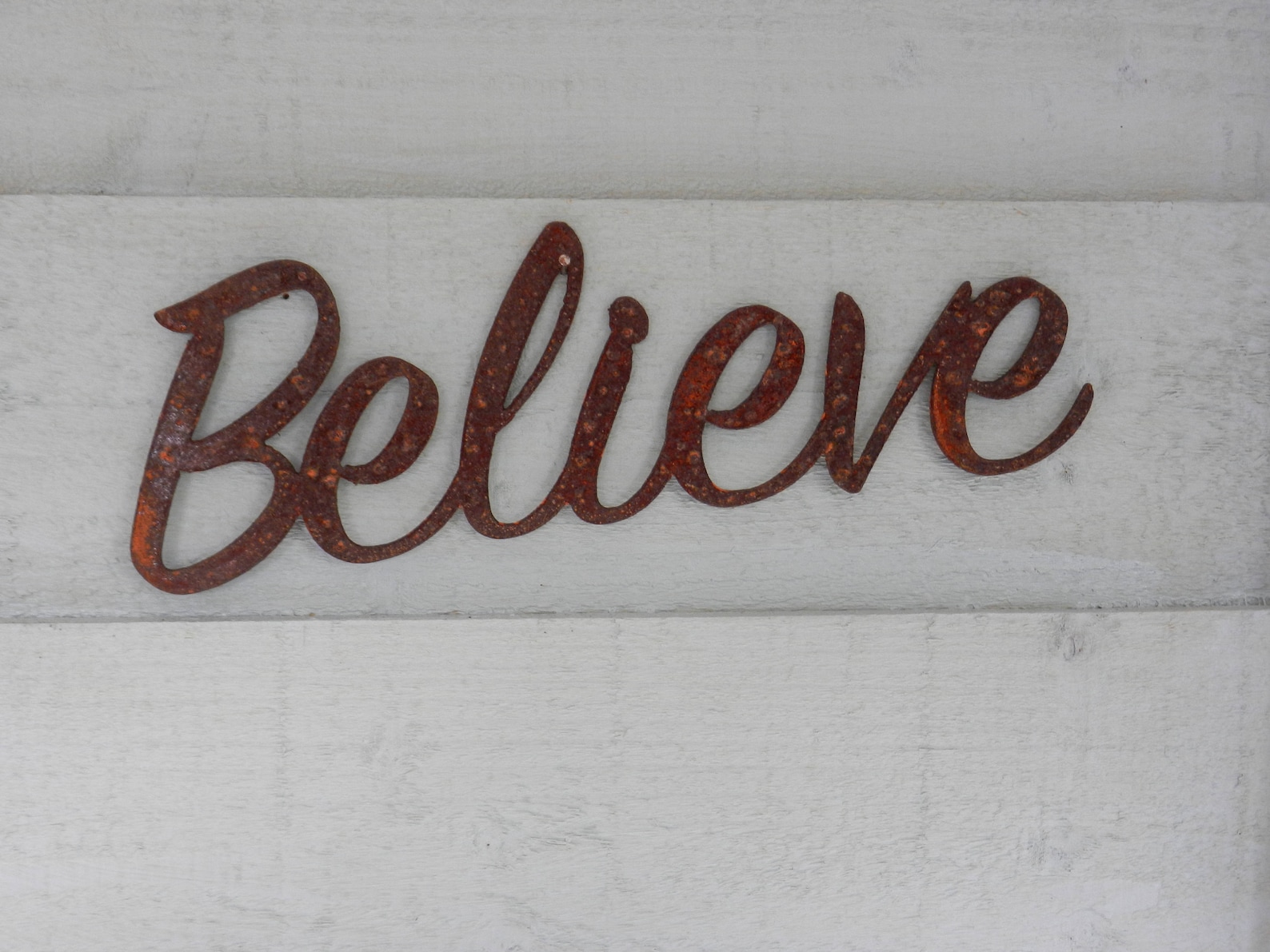 Rusty Metal Sign / She Shed Sign / Believe Sign / Jardin Sign | Etsy