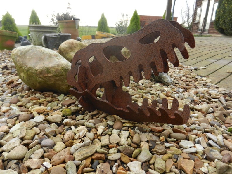 Rusty Metal Dinosaur Skull / T-rex Skull Dinosaur Gift / - Etsy UK