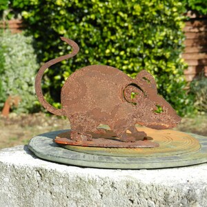 Rusty Metal Mouse Gift / Tiny Mouse Garden Gift / Metal Mice Decoration ...