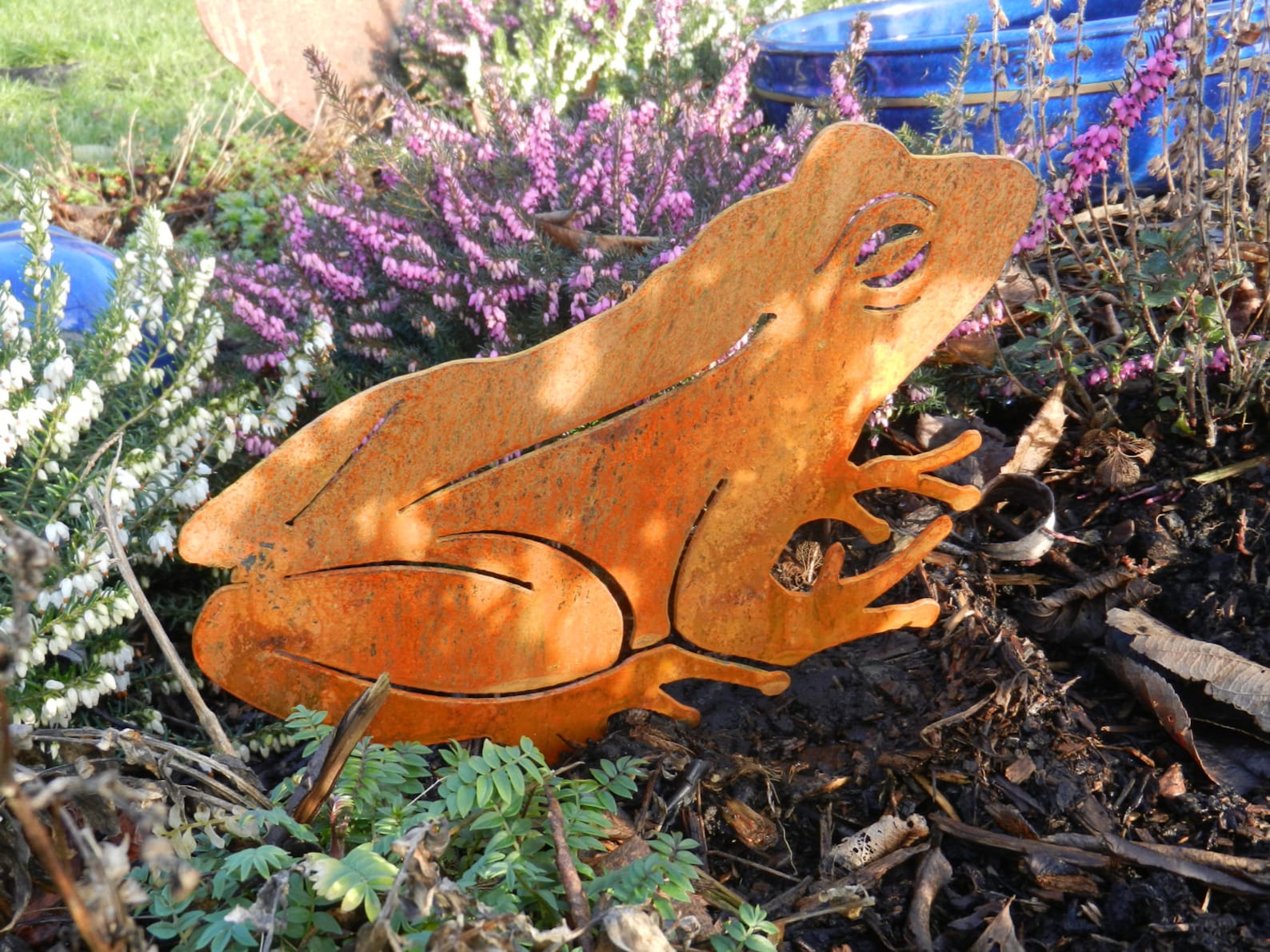 Rusty Metal Frog Garden Gift / Rusty Metal Garden Decor / | Etsy